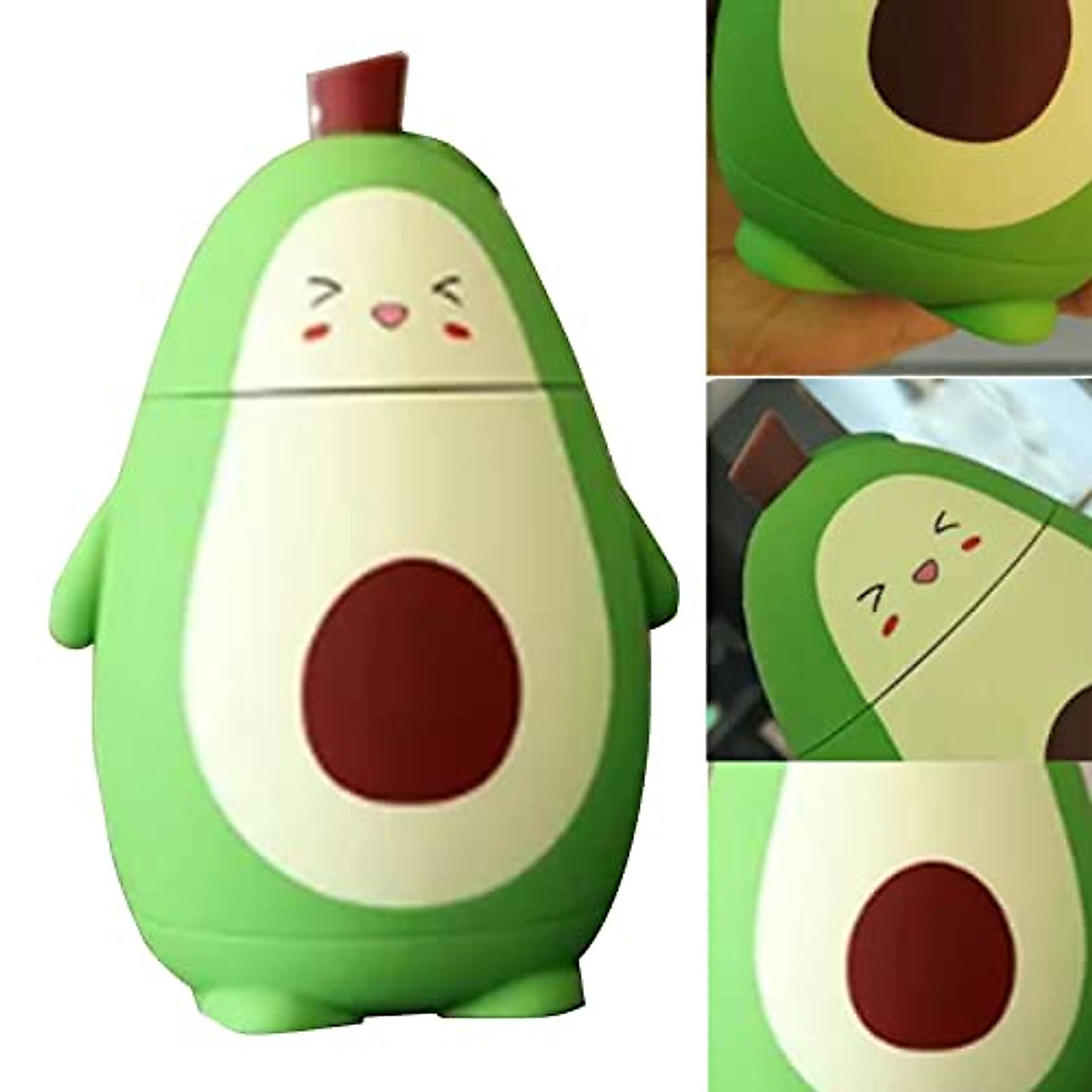 Cute Water Cup Bottle Cartoon Avocado Glass with Lifting Rope Girl Juice Drinking Cup Double Layer Water Cup Glass Water Cup Student Gifts with Carrying Lanyard