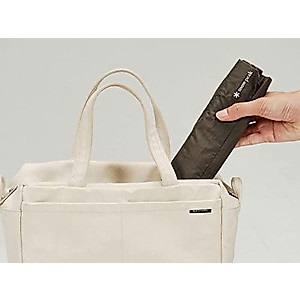 Snow Peak Ultralight Umbrella - Small, Heavy-Duty Umbrella for Travel - Strong, Wind-Resistant Umbrella for Camping, Hiking, or Traveling - Durable Design Withstands Heavy Rain - Gray