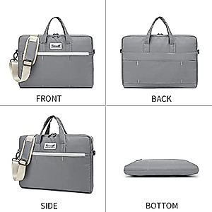 canvaslife Pattern 15 inch Canvas Waterproof Laptop Shoulder Messenger Bag for 14 inch to15.6 inch Laptop 15 Laptop Case (grey)
