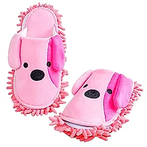 KICHOUSE Microfiber Mop Chenille Floor Cleaning Mop Slippers Detachable Washable House Dusting Shoe Cover Lazy Dirt Cleaning Mopping Shoes Unisex Mop Socks Wood Floor Cleaner