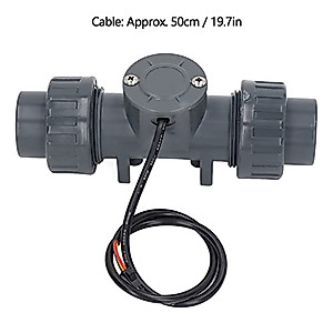 Flowmeter, Large Flow UPVC DN25 RS485 Data Transmission IP65 Protection Fluid Meter Counter for Irrigation