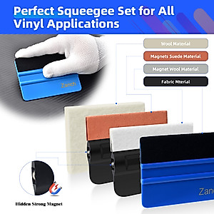 Zanch Vinyl Wrap Tool Kit,Complete Tools for Automotive Vinyl Wrap Film Installation - Deluxe 45pcs Includes Blue Heat Gun