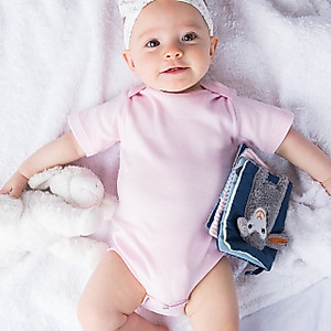 Laughing Giraffe Baby Blank Short Sleeve Unisex One Piece Bodysuit (3-6 Months, Black)