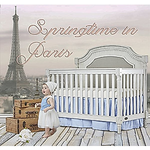 Evolur Julienne 5 in 1 Convertible Crib, Antique Grey Mist 55.5x31.2x51.5 Inch (Pack of 1)