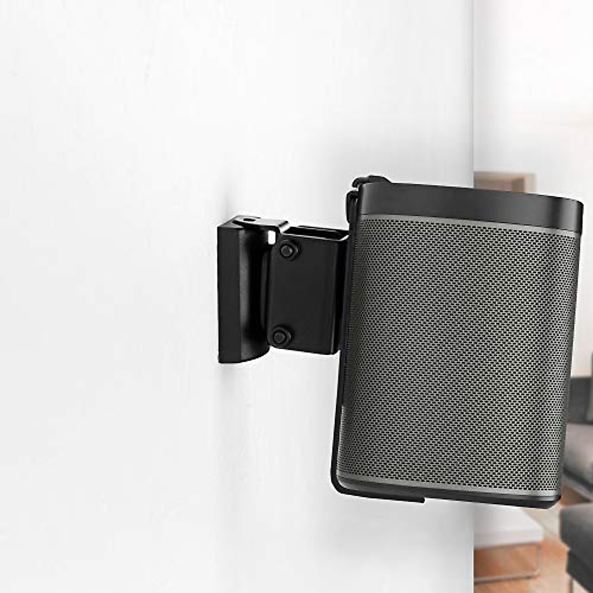 VIVO Dual Wall Mount Brackets Designed for Sonos One, SL, and Play:1 Audio Speakers, Adjustable Mounting for 2 Sonos Speakers, Black, MOUNT-PLAY1B