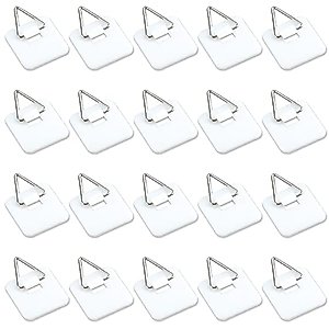 Chihutown 40 Pieces Invisible Adhesive Plate Hanger, Adhesive Plate Hangers for The Wall, Vertical Plate Holder Plate Hangers for Hanging Plates Art Supplies, 1.25 Inch