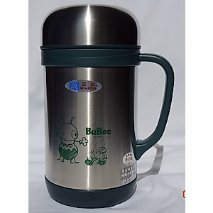 BuBee A-600 Stainless Steel Vacuum Insulated Mug/Tumbler, 0.6 Liter-Blue/Red(Random Colors)