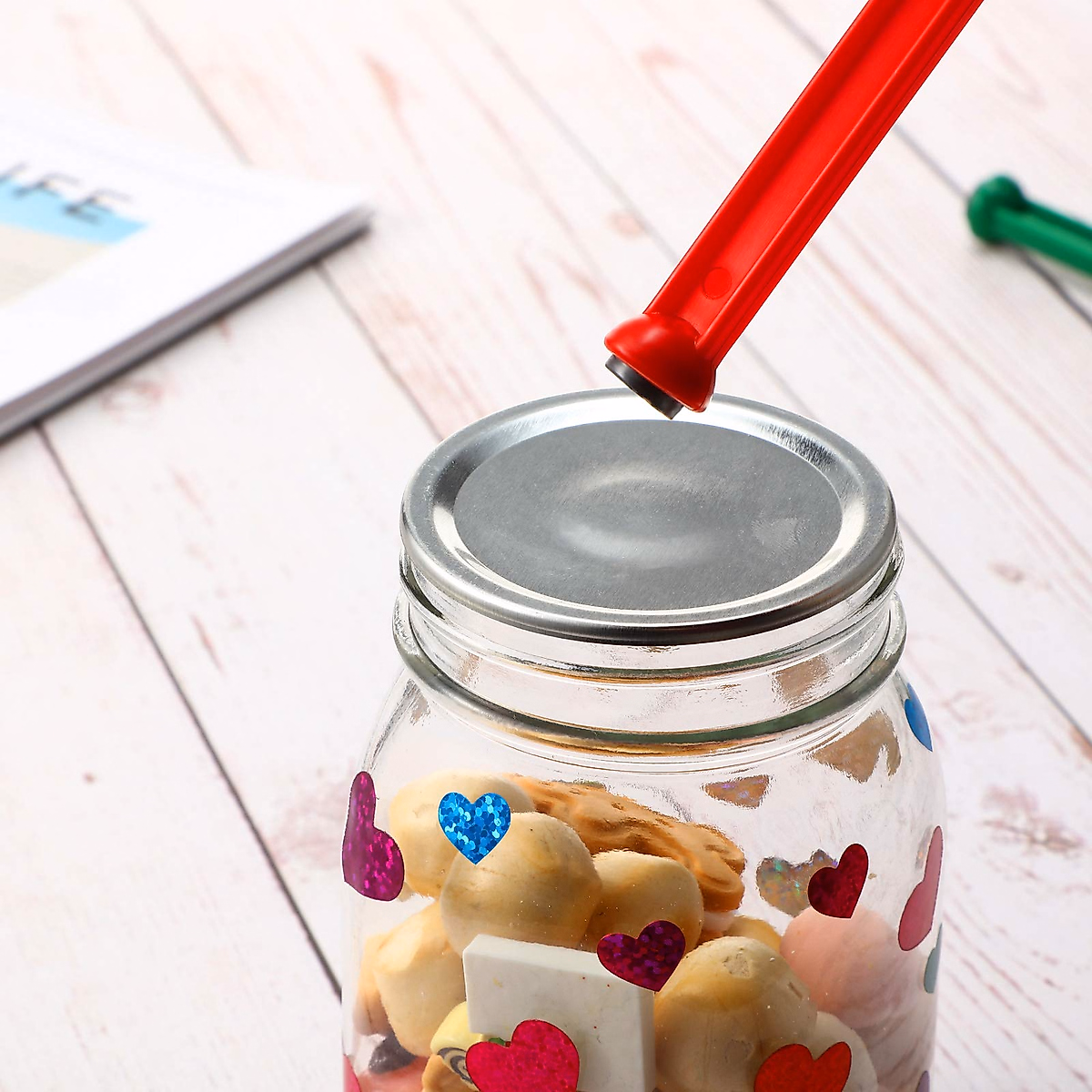 Patelai Canning Magnetic Lid Lifter Canning Lid Magnet Tool Magnetic Lid Wand Canning Supplies Canning Tools for Pots Home Canning of Preserving Fruits and Prevent Scald