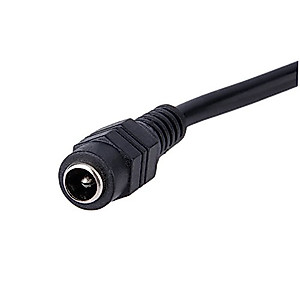 exgoofit 2-Pack DC 1 Female to 8 Male Output Power Splitter Cable Y Adapter for CCTV Security Cameras and LED Strip Lights