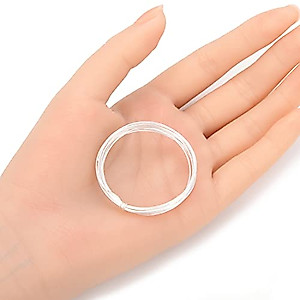 Adabele 5 Feet Authentic Sterling Silver Wire Half Hard Jewelry Wire Round Beading Wire (Wire 0.6mm/22 Gauge/0.024 Inch) SS282-0.6