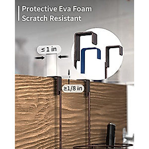 ULG Hair Dryer Holder, Hair Tools Organizer, 3 Adjustable Heights, Hair Care & Styling Tool Holder for Bathroom, Over Cabinet, Wall-Mounted, for Hair Dryer, Curling Wand, Hair Straightener, Bronze