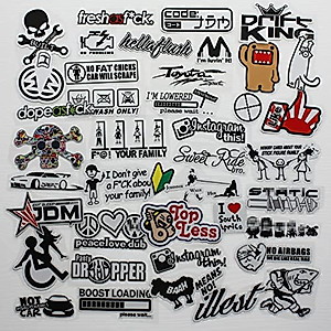 Racing Decals Funny Car Decal Stickers Reflective Hard Hat Stickers Adult Decals JDM Domo Fmaily Windows Decals