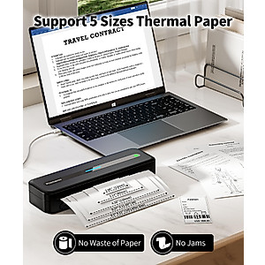 Phomemo Portable Printer,[Upgrade] M832 Inkless Printer,Portable Printers Wireless for Travel,8.5''x 11''Thermal Printer Support Multi Sizes for Home,Office,Car,Compatible with Phone &Laptop