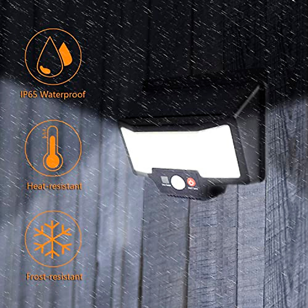 NODINIHU Solar Lights Outdoor,3 Lighting Modes,COB LED Solar Powered Motion Sensor Outdoor Lights,IP65 Waterproof Security Flood Lights,for Garden Yard Patio (2PACK)