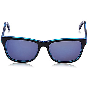 Lacoste L683S Square Sunglasses, Black/Blue, 55 mm