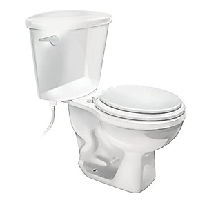 Fluidmaster 640 PERFECT FIT Universal Toilet Tank Flush Lever In White, Plastic Toilet Handle With Adjustable Arm