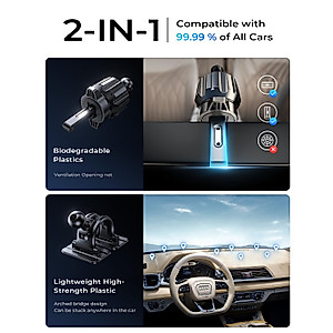 LISEN for 15W MagSafe Car Mount Charger,Universal iPhone Magnetic Wireless Car Charger,MagSafe Charging Mount Wireless for iPhone 16 Pro Max Accessories Fits iPhone 16 15 14 13 12,Matte Blue