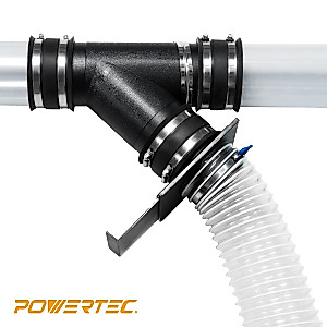 POWERTEC 70108-P6 4 Inch Blast Gate for Dust Collector, Dust Collection Fittings - 6PK