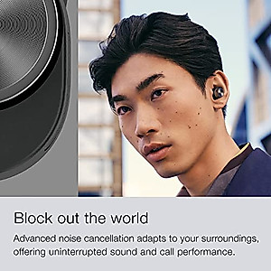 Bowers & Wilkins Pi7 S2 In-Ear True Wireless Earphones, Dual Hybrid Drivers, Qualcomm aptX Technology, Active Noise Cancellation, Works with Bowers and Wilkins App, Satin Black (2023 Model)
