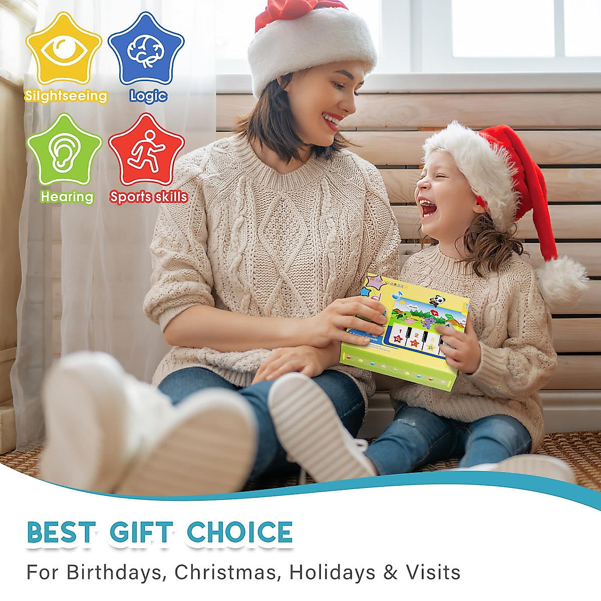 M SANMERSEN Piano Mat, 39.5" X 14" Musical Mat 8 Instrument Sounds Piano Mat for Toddlers Touch Play Dancing Mat Toy for 1 2 3 Year Old Girls Boys Gifts