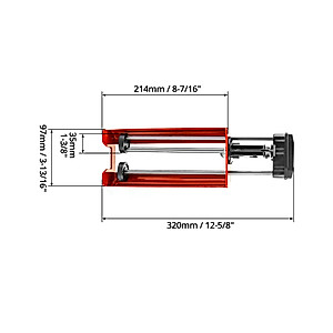QWORK Epoxy Gun 400 mL/13.5 fl oz (1:1 Mix Ratio) Caulking Gun Effortless Silicone Sealant Caulk Gun, Dual Component Applicator for Panel Bond Gun