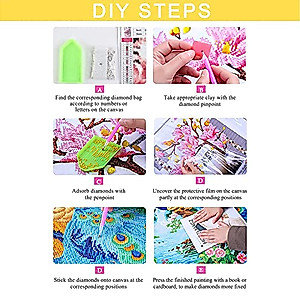 CAYUDEN Diamond Painting Kits, 5D Diamond Painting Kits for Adults Kids Diamond Art Kits DIY Craft Cartoon Diamond Art Dots Kit Full Drill Gem Art Kits for Adults Children