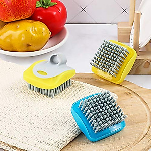 3 Pieces Vegetable Brush Potato Scrubber Brush Vegetable Brush Scrubber for Food Flexible Bristles Kitchen Brush for Fruits, Potatoes, Carrots Kitchen Gadgets Set in Random Color