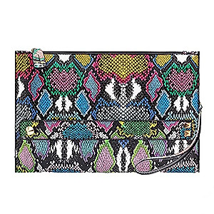 Snakeskin Leather Envelope Clutch Purse Women Girls Oversized Messenger Handbag Tote Wristlet Bag