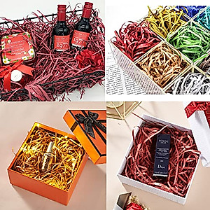 Glitter Raffia Grass, 50 Grams Shiny PP Raffia Shredded for Gift Baskets Gift Box Filler Confetti Raffia Paper for Easter Basket Gift Packaging Filling (Black)