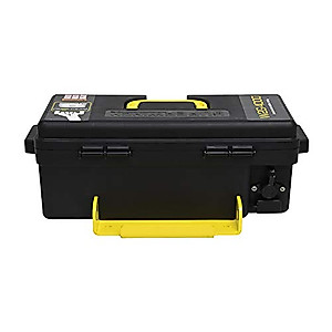 Superwinch 1140232 Winch2Go 12V DC Electric Portable Utility Winch 4000lb/1814.4kg Single Line Pull with Steel Mounting Plate, Integrated Hawse Fairlead, 7/32" x 40' Synthetic Rope, Handheld Remote