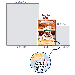 NobleWorks - 1 Adorable Birthday Card Funny - Pet Dog Animal Humor, Bday Notecard with Envelope - Pizza Dog C3208BDG