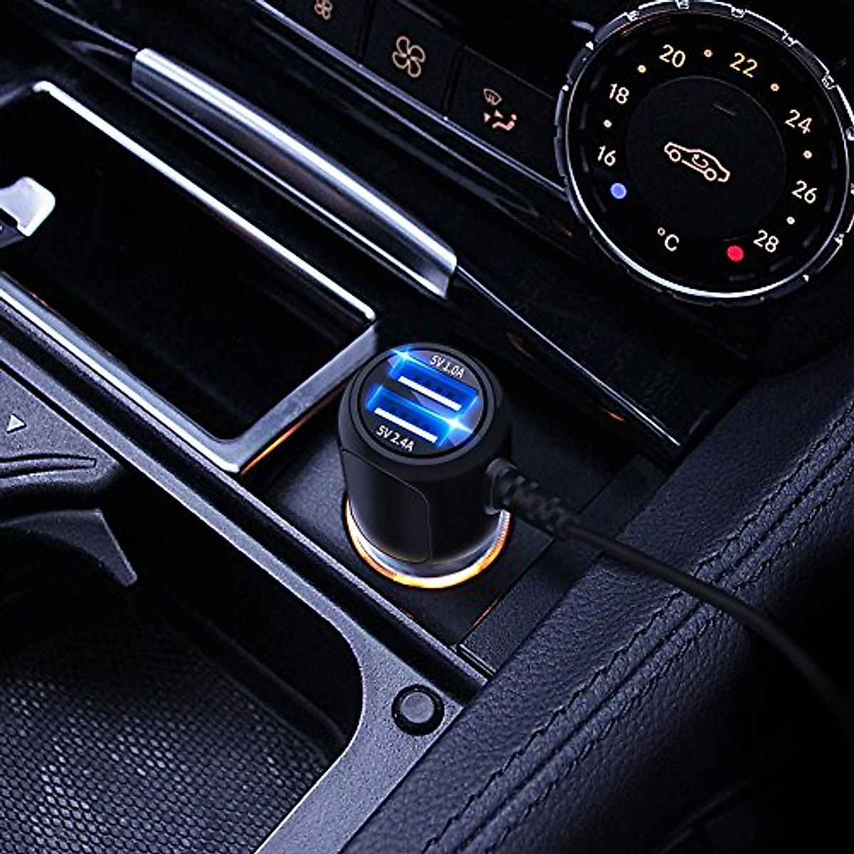 Dash Cam Charger, Plozoe Car Dash Cam USB Power Cable Cord Vehicle Charging Adapter for Garmin GPS Nuvi、Mirror Cam、Dash Cam Power Cable(Mini USB 11.5ft)