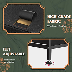 WLIVE Tall Dresser for Bedroom, Fabric Dresser Storage Tower, Dresser & Chest of Drawers Organizer Unit with 11 Drawers, Storage Cabinet, Hallway, Closets, Steel Frame, Wood Top