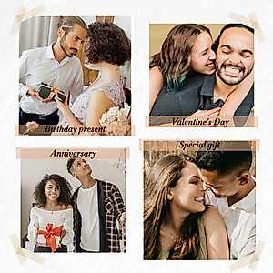 Luxladis Personalized Couples Rings Set for Him and Her Promise Rings for Couples Free Engraving Custom Name Stainless Steel Engagement Rings for Couples Valentines Day (Angelwings)