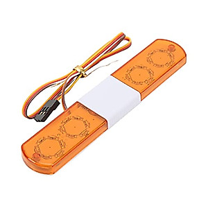 Keenso RC Car LED Police Light, Simulation Design 4 Modes RC Police Flash Lamp LED Alarming Light for 1/8 1/10 RC Cars (Yellow)
