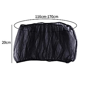 ZHOULL Universal Bird Cage Seed Catcher,Seed Catcher Guard Net Cover,Parrot Nylon Mesh Net Cover(Black M Size)