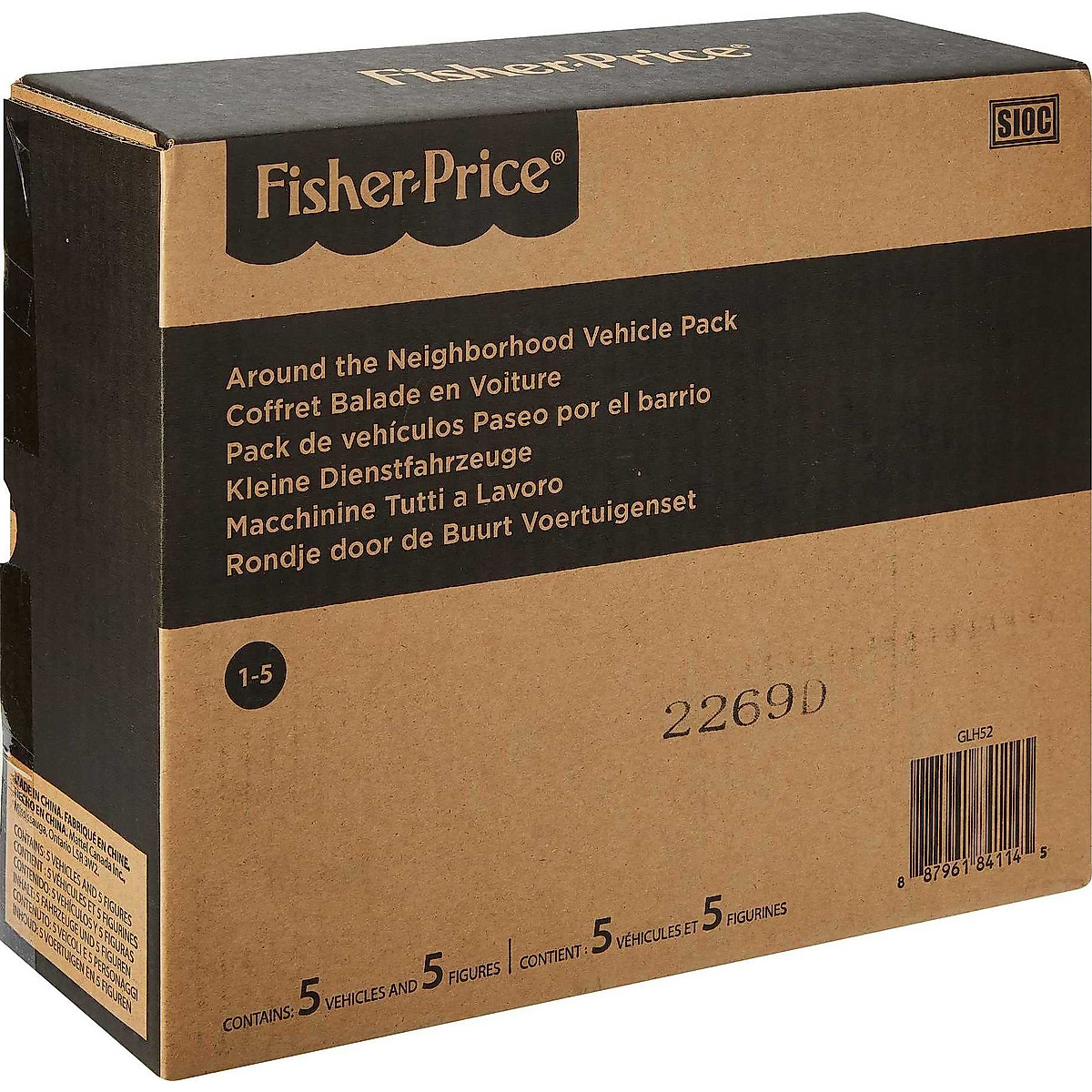 Fisher-Price Little People Toddler Playset Around the Neighborhood Vehicle Pack, 5 Toy Cars & Trucks and 5 Figures for Ages 1+ Years