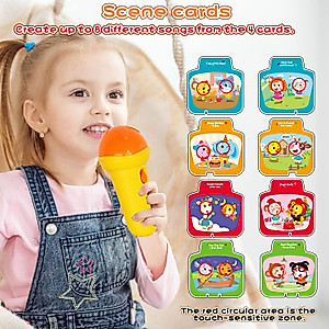 HISTOYE Musical Toys for Toddlers Karaoke Machine Kid Jukebox Toddler Karaoke Microphone Toy Music Player with Recording Voice Changing Singing Toys Age 1 2 3 4 5 Year Old Girls Boy Best Gifts