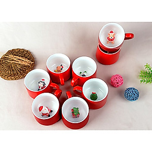 ZaH 3D Mug Animal Inside Cup Cartoon Ceramics Figurine Teacup for Boys Girls Kids Women Men Coffee Mug, Penguin