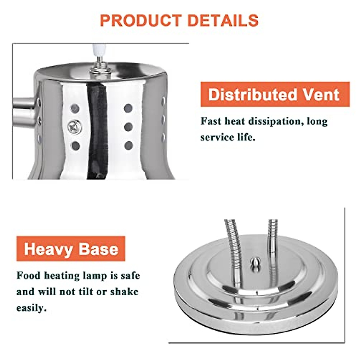 YMJOINMX Food Warmer Lamp Heat Lamp with Bulbs for Food Heating Lamp Commercial Food Buffet Warmer Lamp Restaurant Food Service