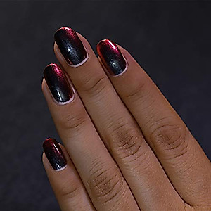 ILNP Eclipse - Black to Red Ultra Chrome Nail Polish