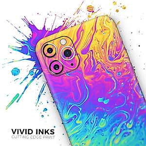 Design Skinz Neon Color Fushion V2 Protective Vinyl Decal Wrap Skin Cover Compatible with The Apple iPhone 11 Pro Max (Screen Trim & Back Glass Skin)