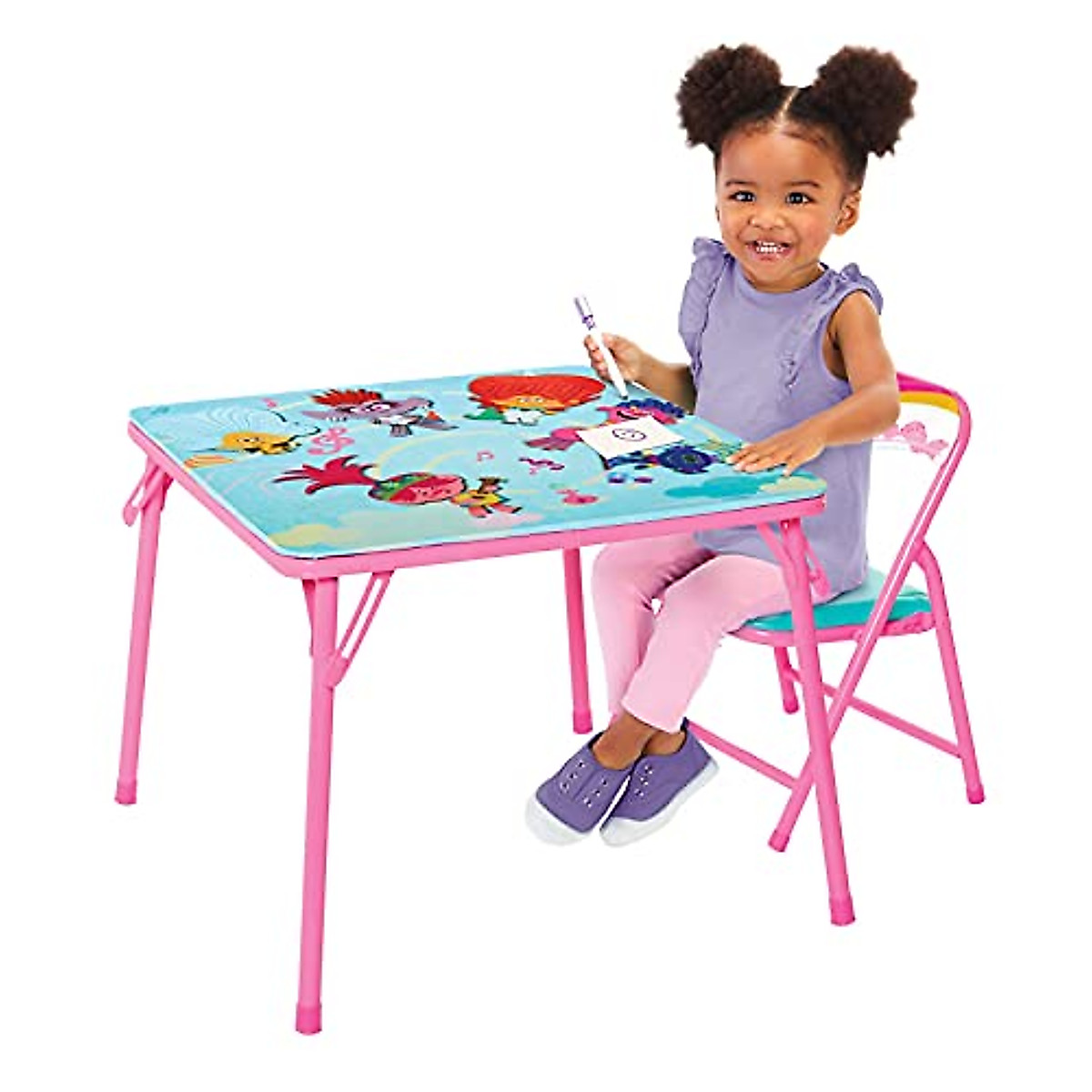 Trolls DreamWorks 2 Jr. Activity Table Set with 1 Chair