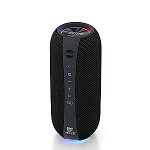 Bluetooth Speakers, 40W Wireless Portable Speaker IPX7 Waterproof with Loud Stereo, Deep Bass, LED Lights, Bluetooth 5.2 Speaker for Party, Shower, Birthday and Festival Gift (Black)