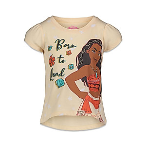 Princess Mulan Tiana Rapunzel Moana Big Girls 4 Pack T-Shirts 14-16
