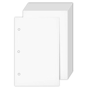 3 Hole Punch Half Letter Paper, Bright White Sheets, For 3 Ring Binders and Clipboards | 8.5 x 5.5 Inches | 24lb Bond, 60lb Text, 90 GSM | 250 Papers Per Pack