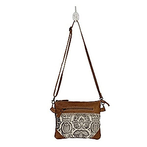 Myra Bag Nifty Small & Cross Body Bag Upcycled Canvas & Leather S-2600