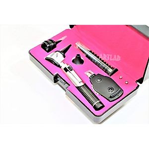 Artlab Multi-Function Otoscope Student Set-Multi-Function Ear Scope for Ear, Nose & Eye Examination with Disposable Speculum with 2 Free Replacement Bulbs (Include Hard Case)