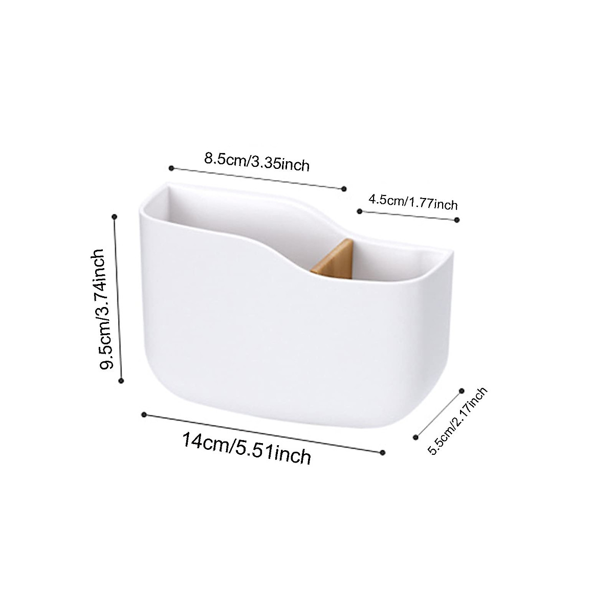 Ismeally Universal Multi-function TV Remote Control Air Conditioner Storage Box With Partitions Wall-mounted Phone Plug Holder Stand Container, Adhesive,Hole-Free,No Drilling