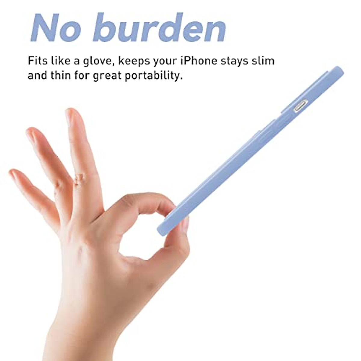 Naiadiy Silicone Card Case with Card Holder, Shockproof Wallet Cover for iPhone 13 Pro Max 6.7 Inch 2021 - Purple